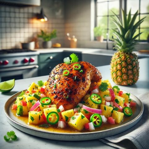 Shell’s Kitchen with Chef Garden Clam’Sea: Pacific Grilled Chicken with Pineapple Salsa – A ...