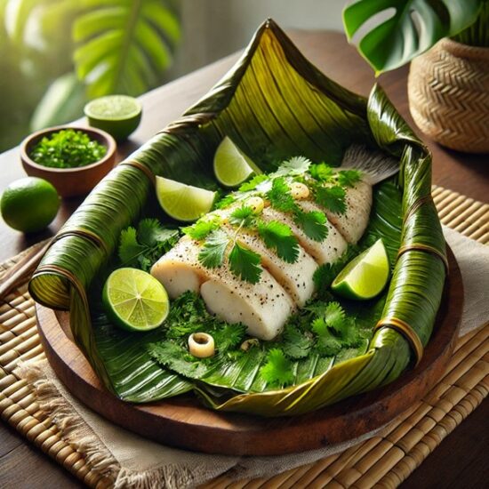 Shell’s Kitchen with Chef Garden Clam’Sea: Banana Leaf-Wrapped Fish ...