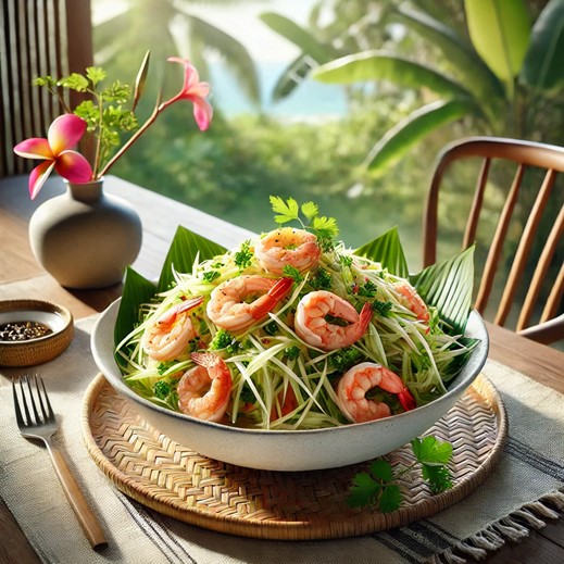 Shell’s Kitchen with Chef Garden Clam’Sea: Papaya and Shrimp Salad – A ...